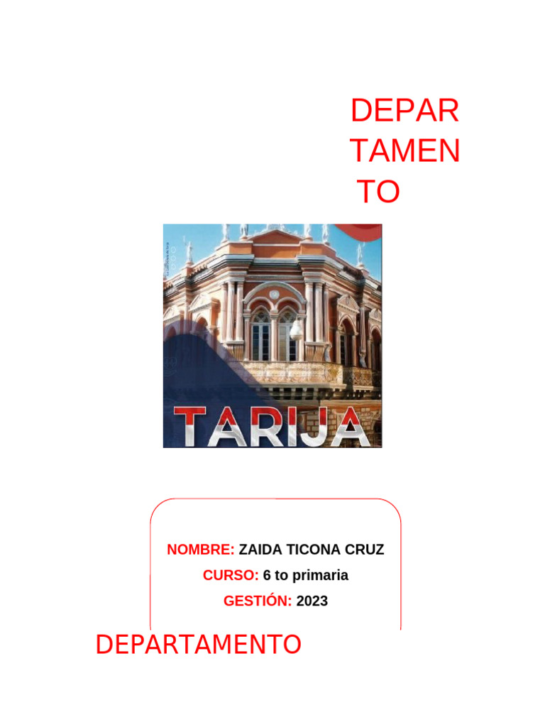 El Departamento de Tarija | PDF