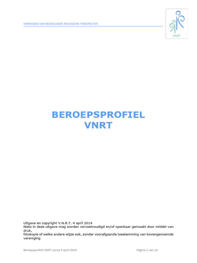 Beroepsprofiel-VNRT-versie-april-2019 | PDF