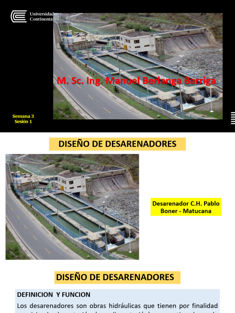 Semana 3 - Diseño de desarenadores 2023-20 | PDF