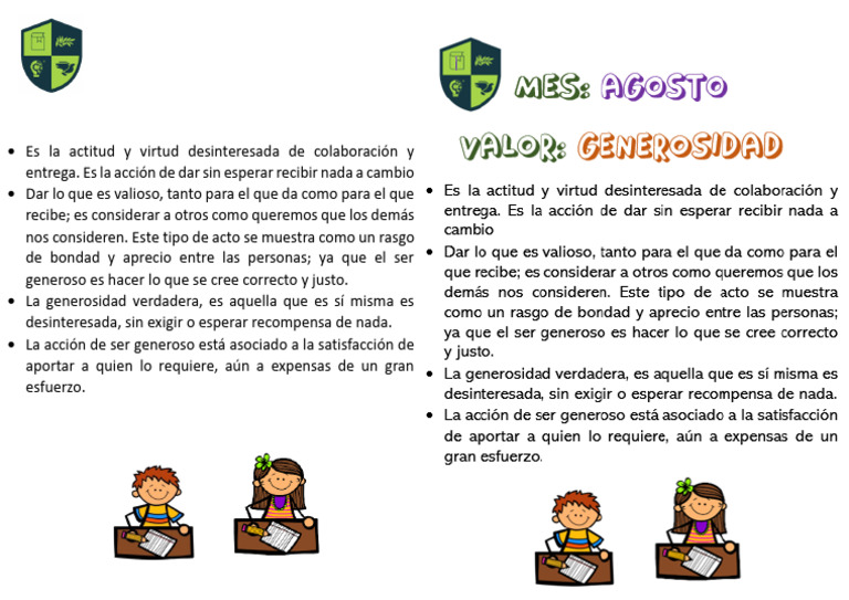6 Generosidad Agosto Pdf