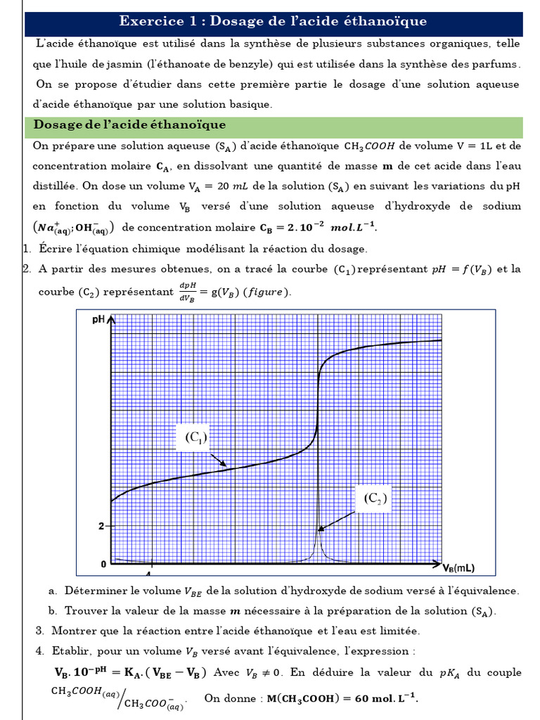 Exercice Dosage (Réc) | PDF