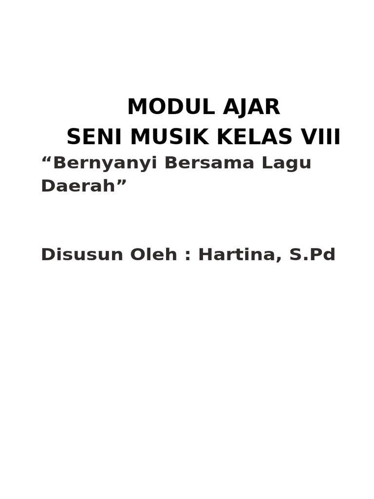 Hartina Modul Ajar | PDF