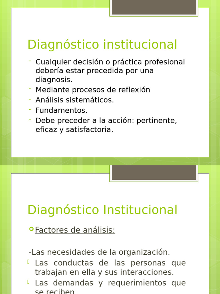 Diagnóstico institucional | PDF