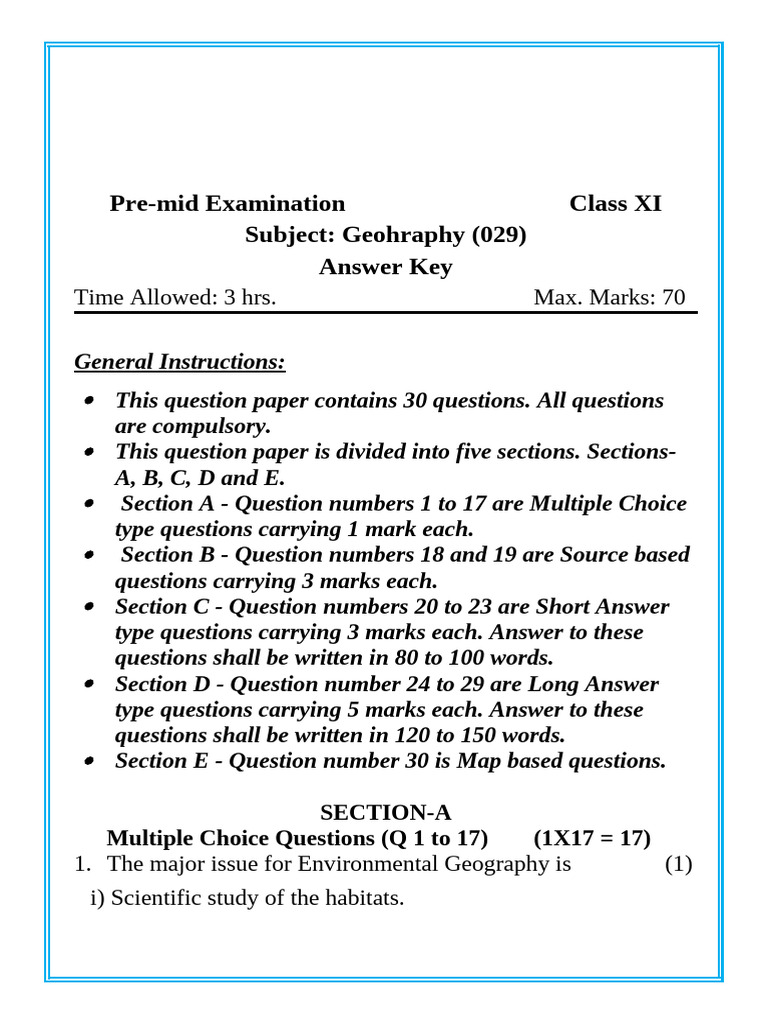 11 TH Answer Key Mid-Term Examination | PDF | Earthquakes | Volcano