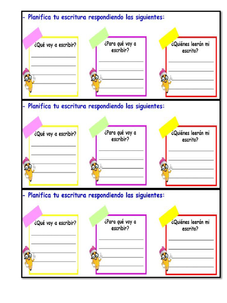 Planificador de Escritura | PDF