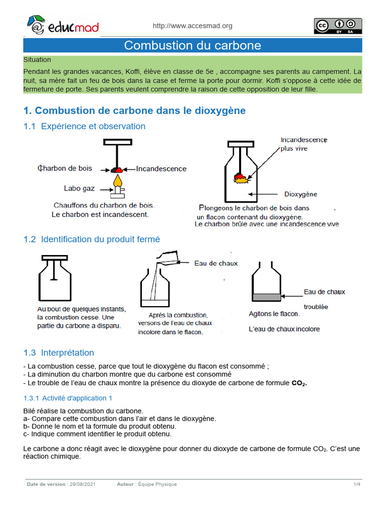 Combustion Du Carbone1 | PDF