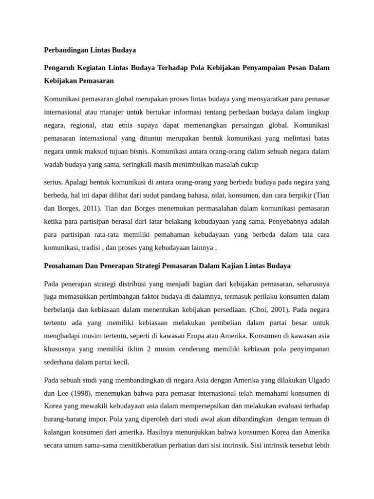 RMK 3_Perbandingan Lintas Budaya | PDF