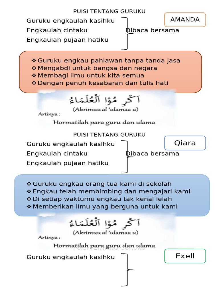 Puisi Tentang Guruku | PDF
