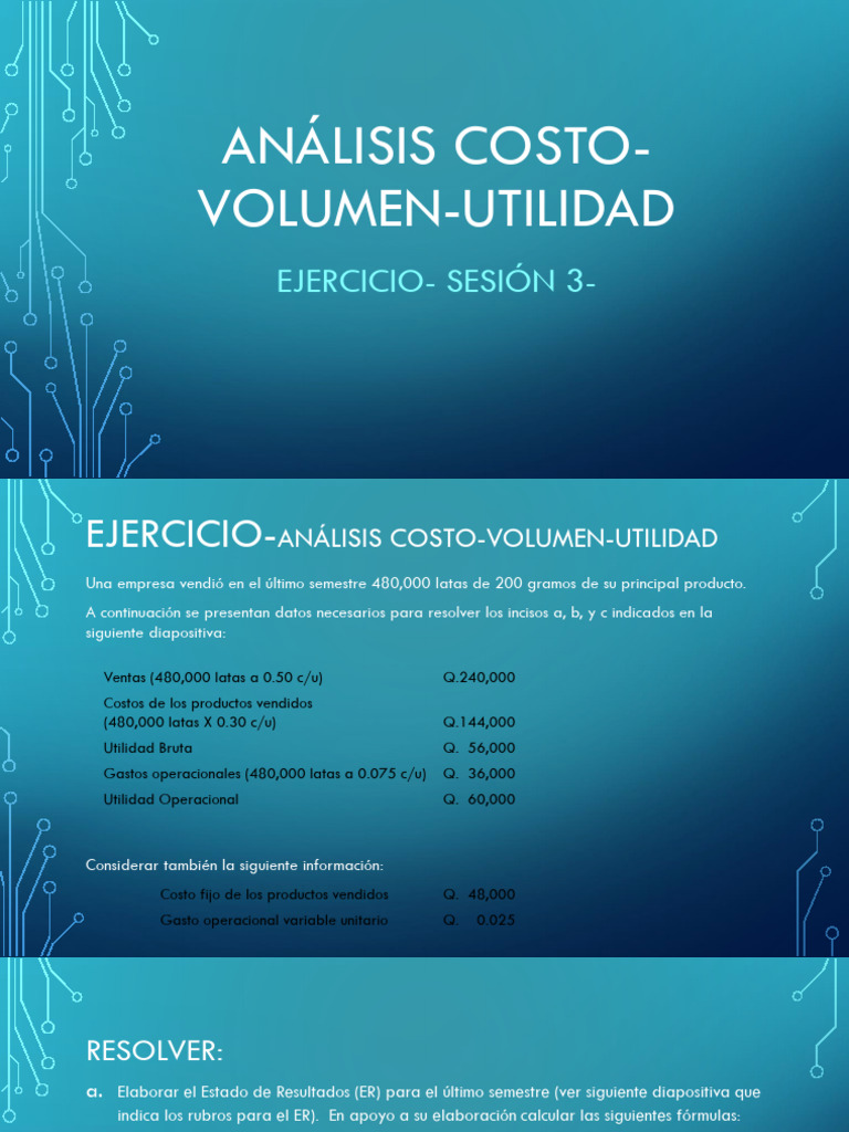 Ejercicio Analisis Costo Volumen Utilidad-1 | PDF