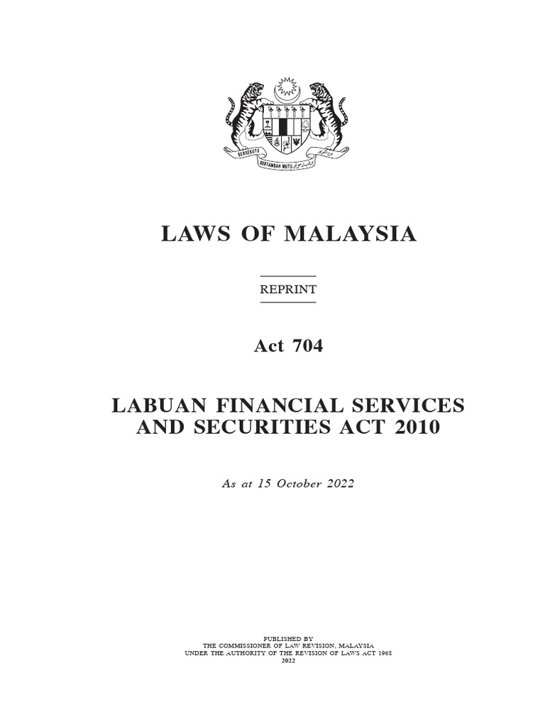 Labuan Financial Services and Securities Act 2010 | PDF