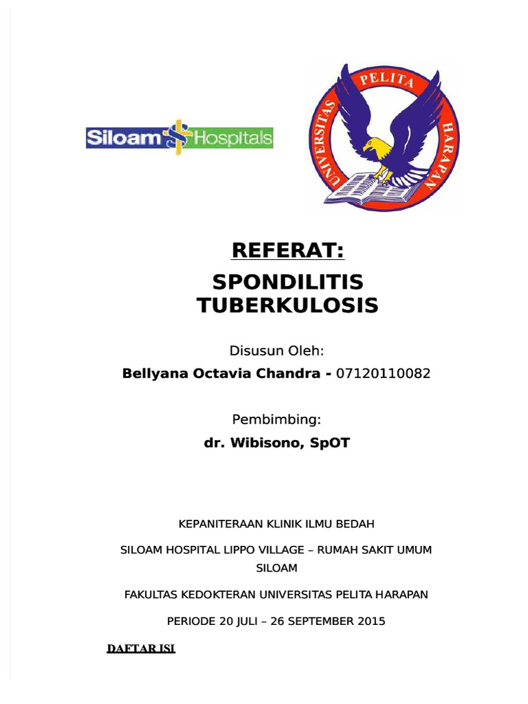 PDF Referat Spondilitis TB Compress | PDF
