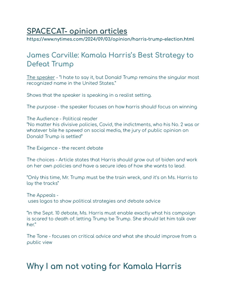 SPACECAT - Opinion Articles | PDF | Donald Trump | American Government