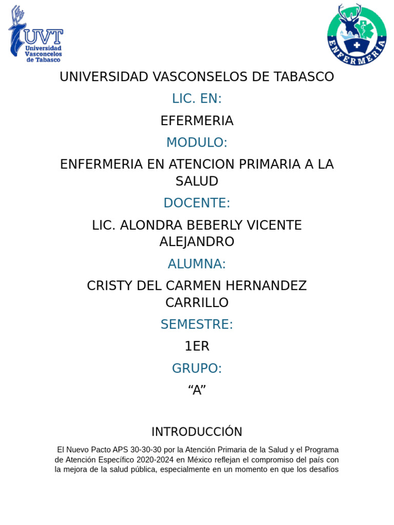 NUEVO PACTO APS 30-30-30 POR LA ATENCIÓN PRIMARIA DE LA SALUD | PDF