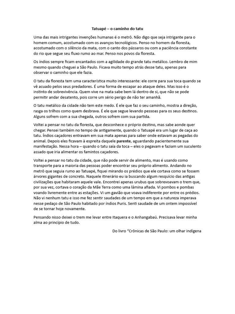 Textos de Daniel Munduruku | PDF