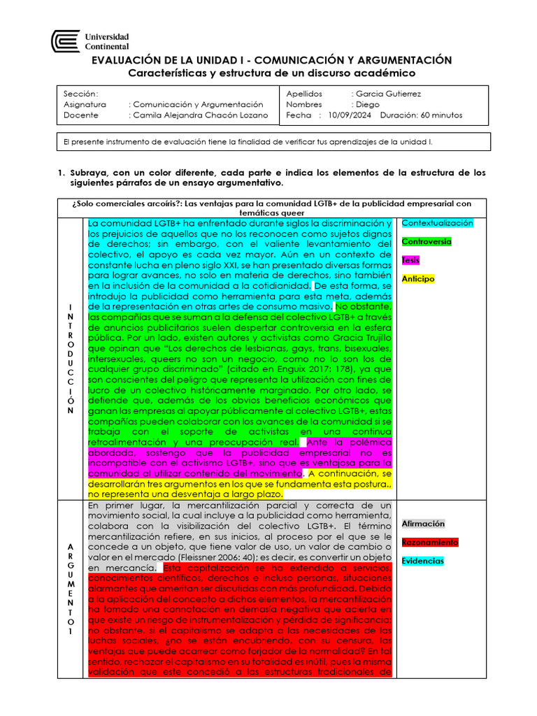 Evaluación Unidad 1 - EQUIPO 1 | PDF