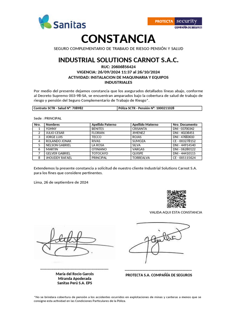 SCTR Septiembre - Octubre | PDF
