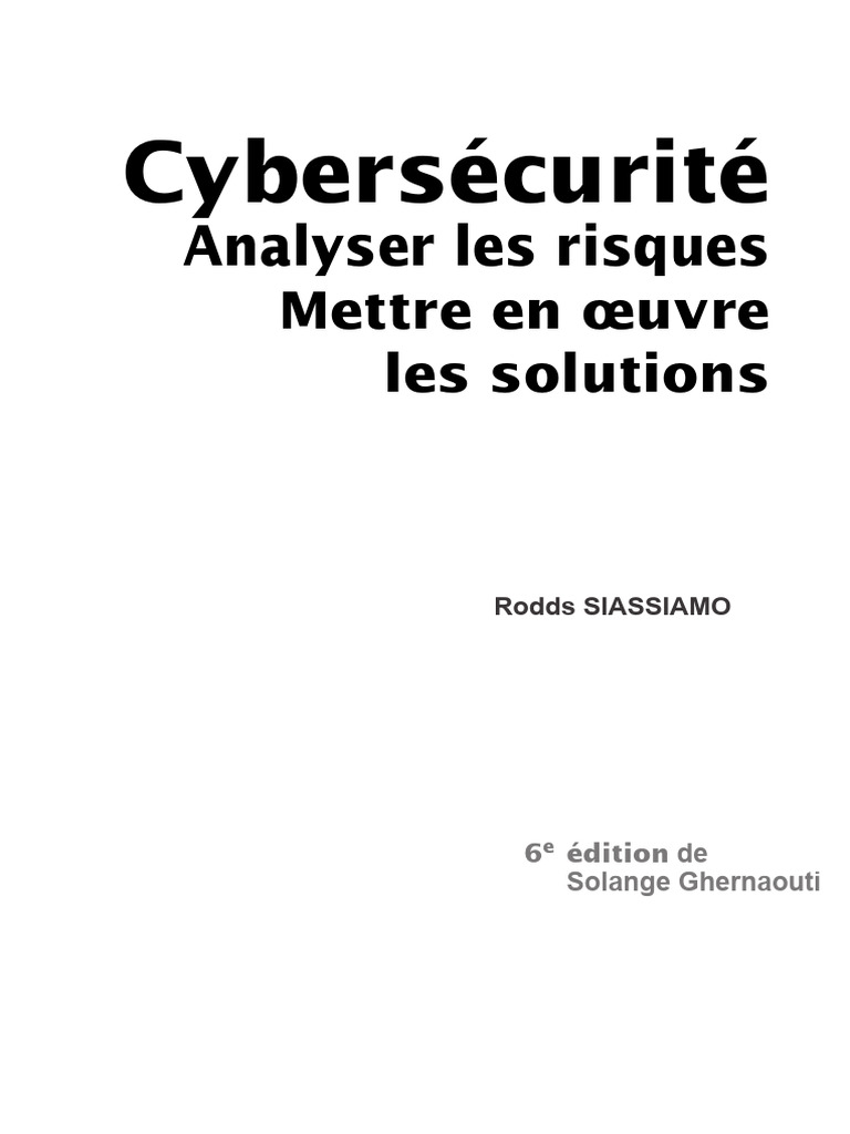 Securite Informatique & Cyber Securite - Chapitre 1 | PDF