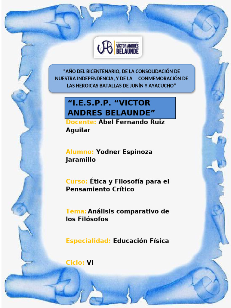 Ética y Filosofía para El Pensamiento Crítico | PDF