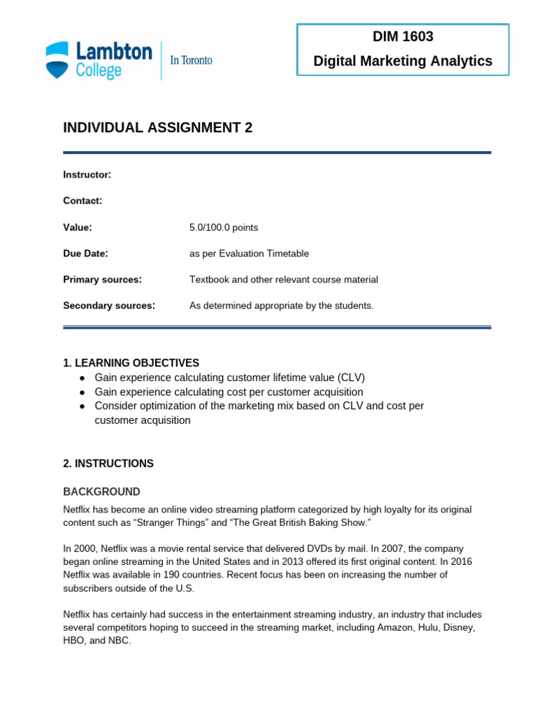 Individual Assignment 2 | PDF