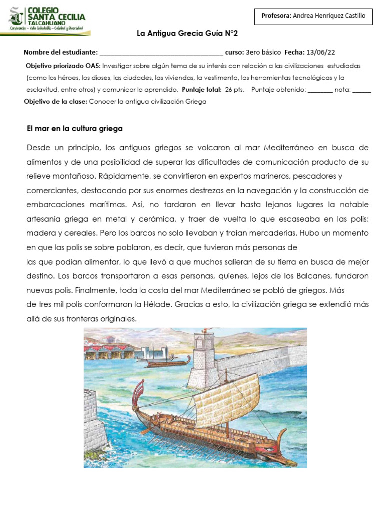 Guía Antigua Grecia II | PDF