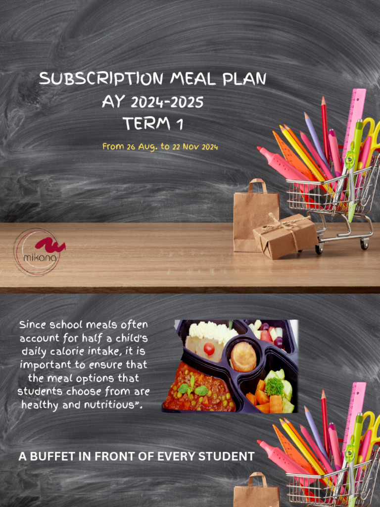 Subscription Meal Plan AY 24-25 (Term1) | PDF