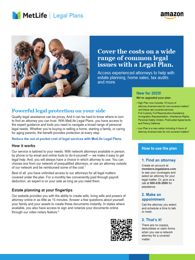 Amazon MetLife Legal Product Overview 2025 | PDF