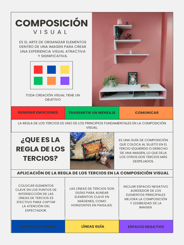 Infografia Composicion Visual y Ley de Tercios | PDF