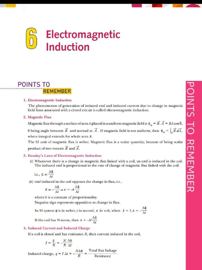 Chap 6 Electromagnetic Induction Pyq | PDF