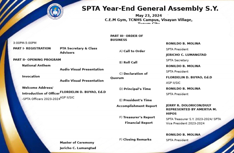 General Assembly Program 2023-2024 | PDF