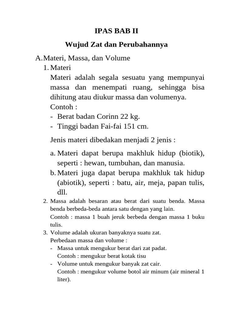 IPAS BAB II Materi | PDF