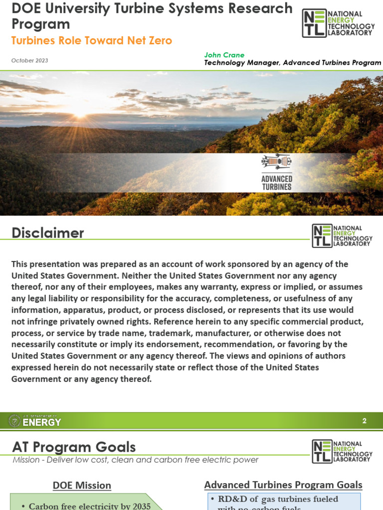 DOE University Turbine Systems Research Program | PDF