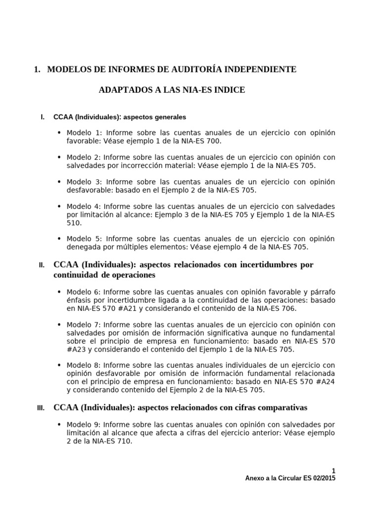Modelos de Informes de Auditoría Independiente 1 | PDF