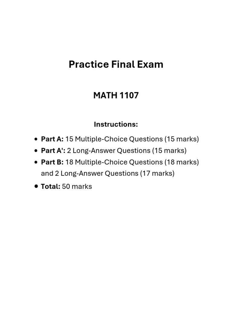 Practice Final | PDF