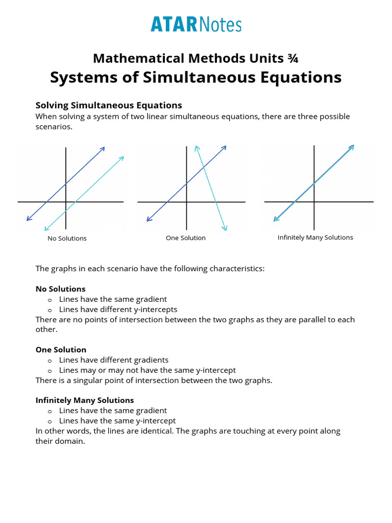 Systems of Simultaneous Eqs | PDF