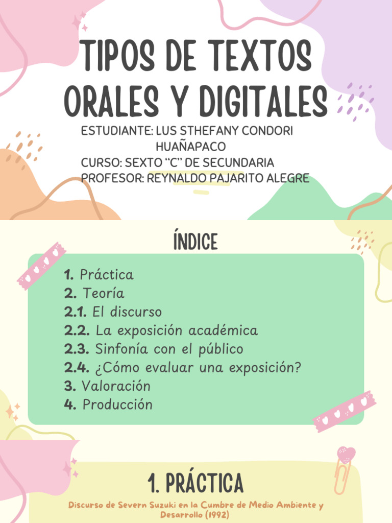 Tipos de textos orales y digitales | PDF