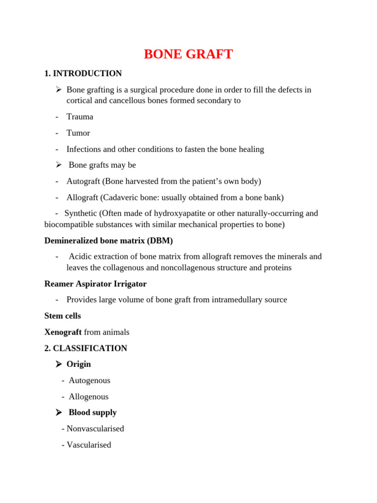 Bone Graft - PTTH | PDF