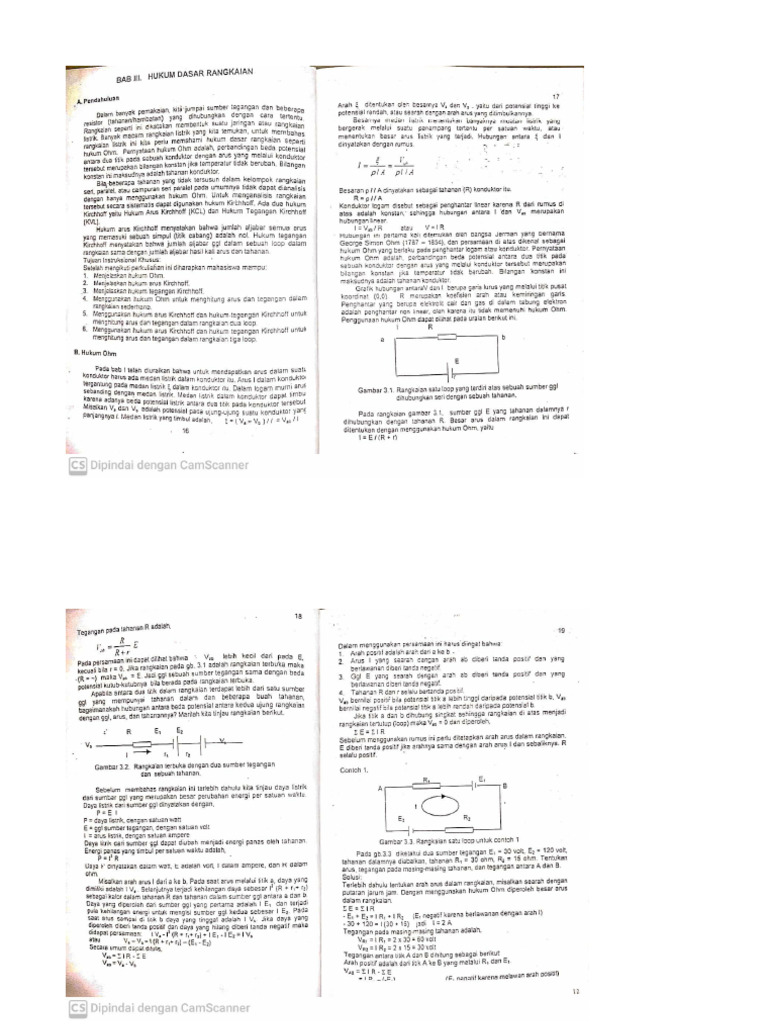 Hukum Dasar Rangkaian | PDF