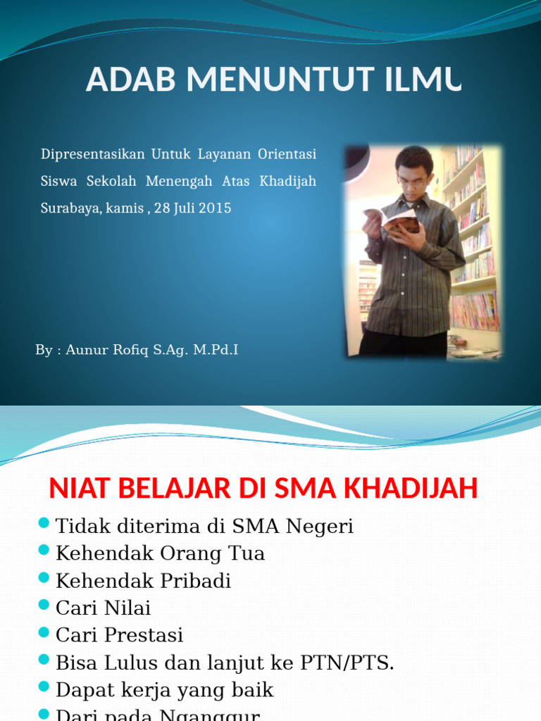 Adab Menuntut Ilmu | PDF