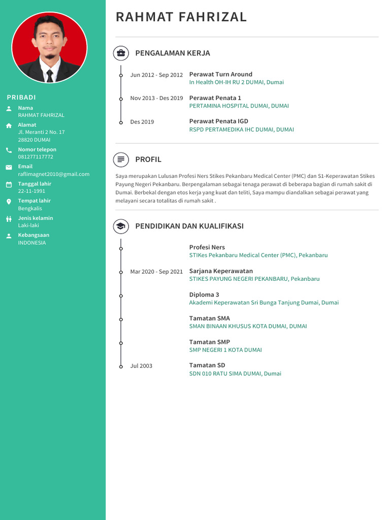 CV RAHMAT FAHRIZAL #1 | PDF