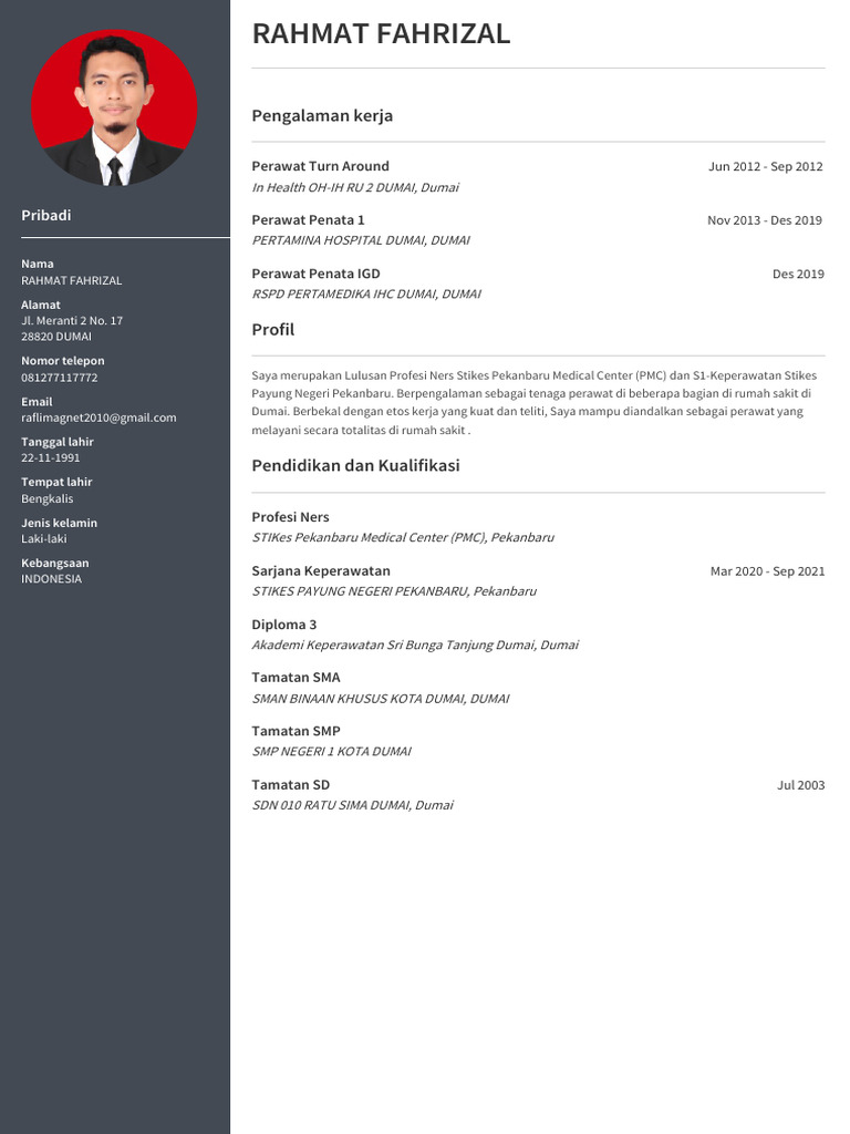 CV Rahmat Fahrizal #2 | PDF
