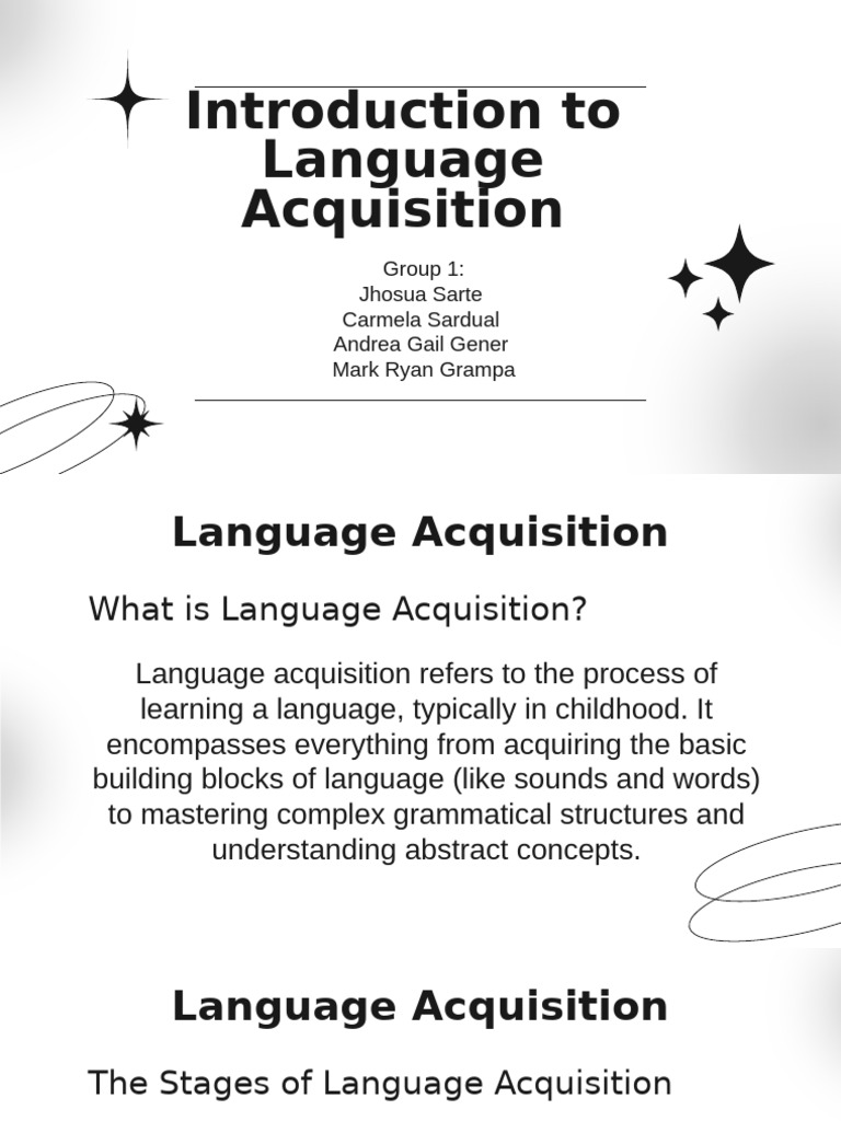 Introduction To Language Acquisition Group 1 | PDF | Multilingualism ...