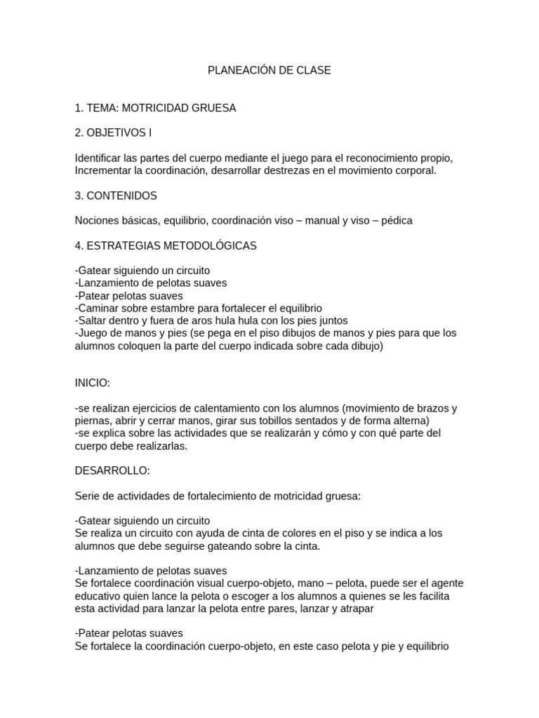 Planeación de Clase | PDF