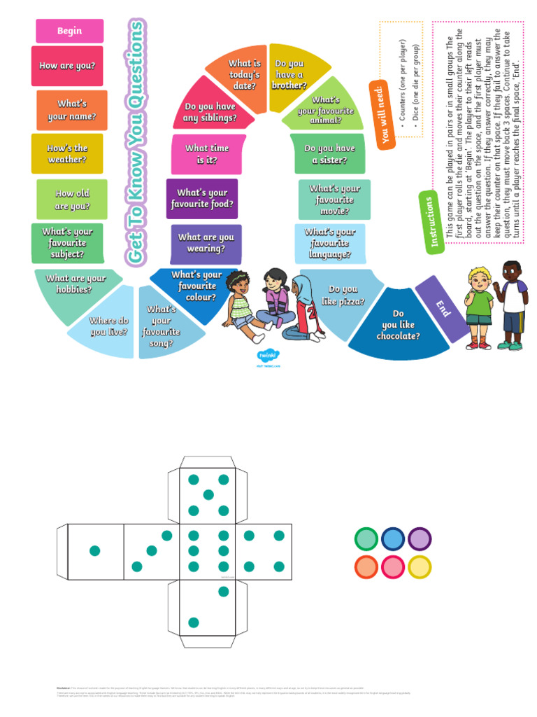 Board Game | PDF | English As A Second Or Foreign Language | Cognition