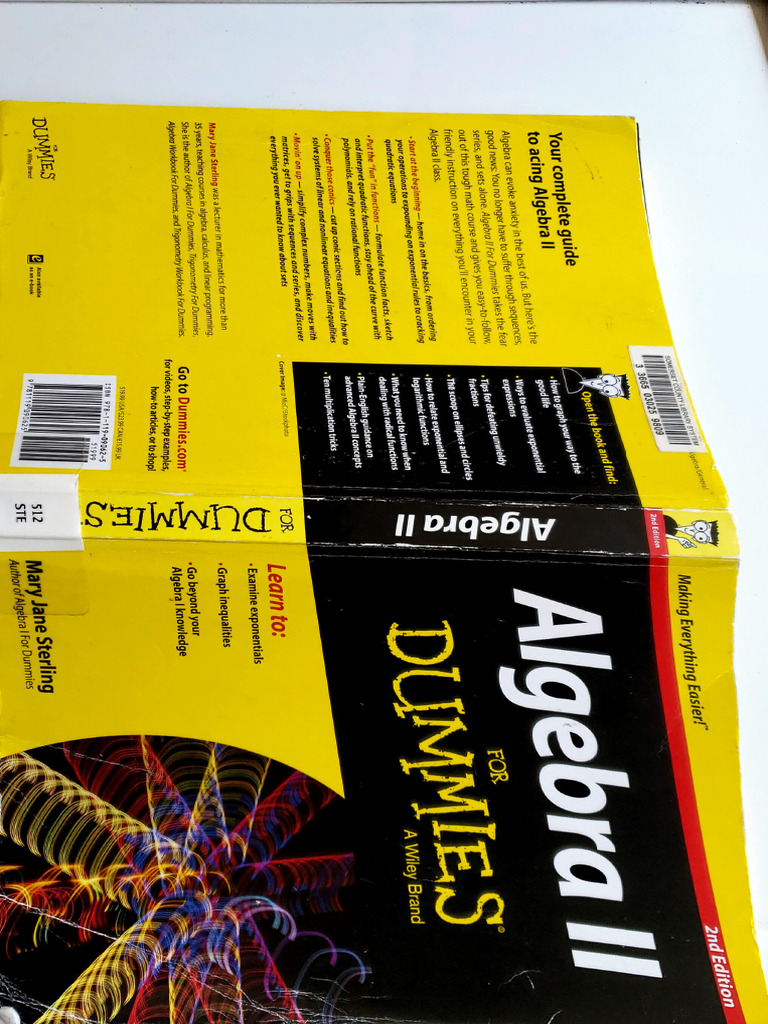 Algebra II For Dummies (Mary Jane Sterling) 2nd Edition | PDF