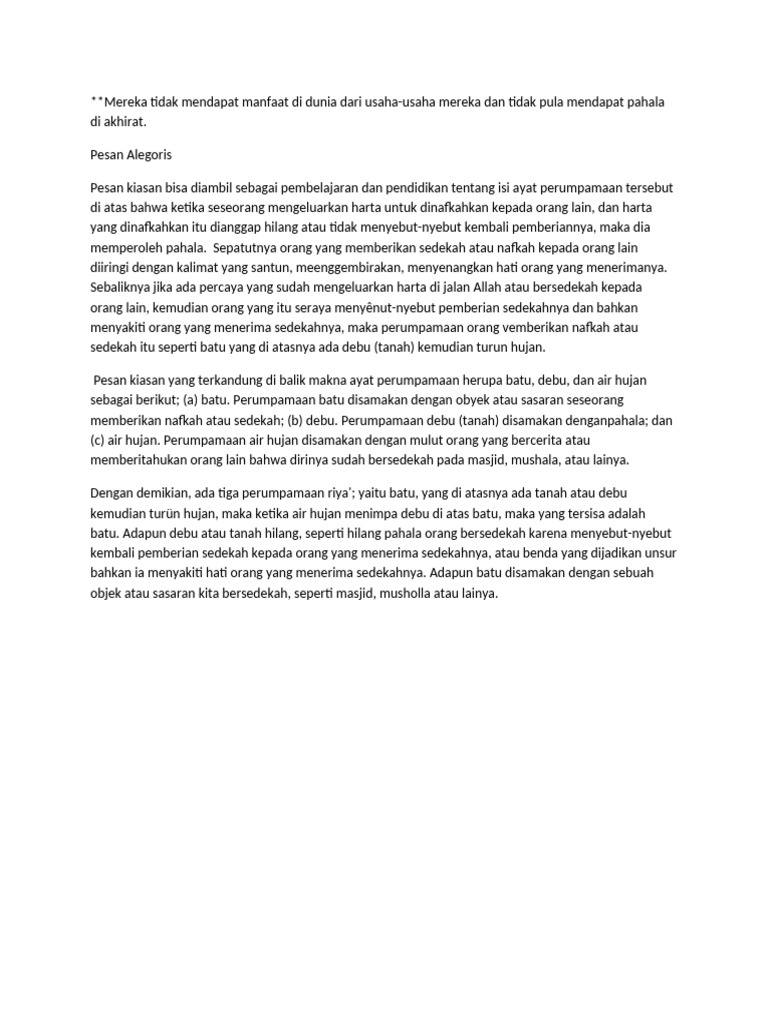 Perumpamaan Riya' | PDF