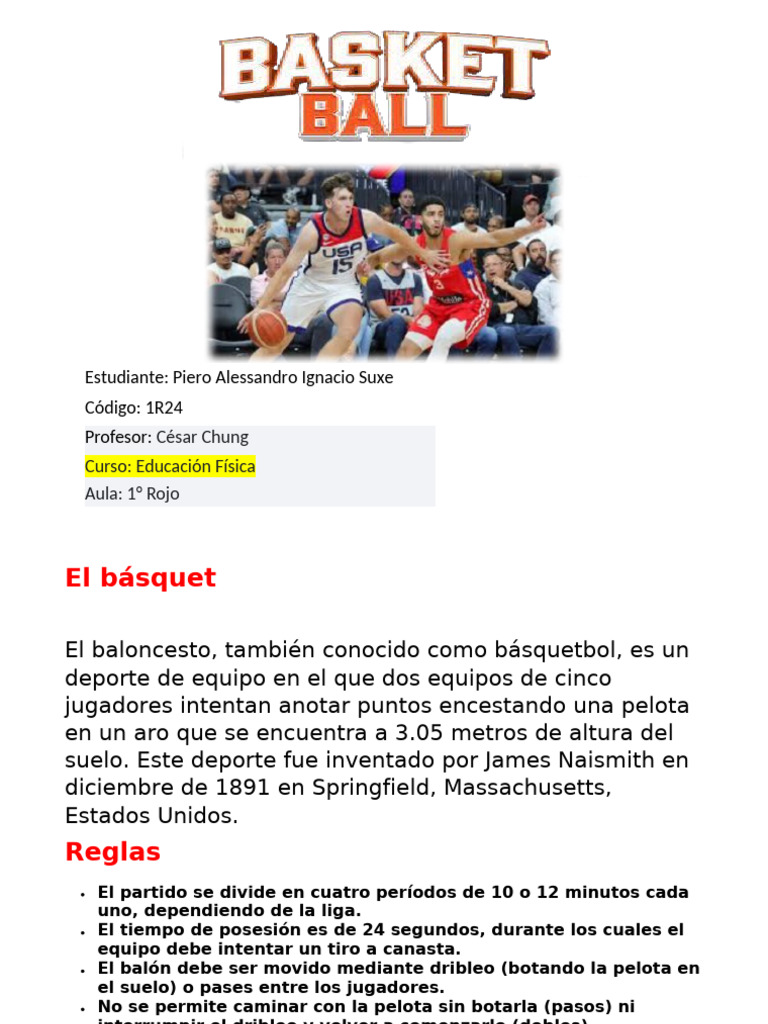 El básquet | PDF