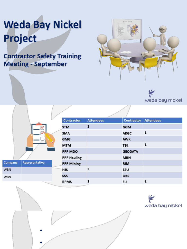 Contractor Safety Training Meeting Summary | PDF | Labor Relations ...
