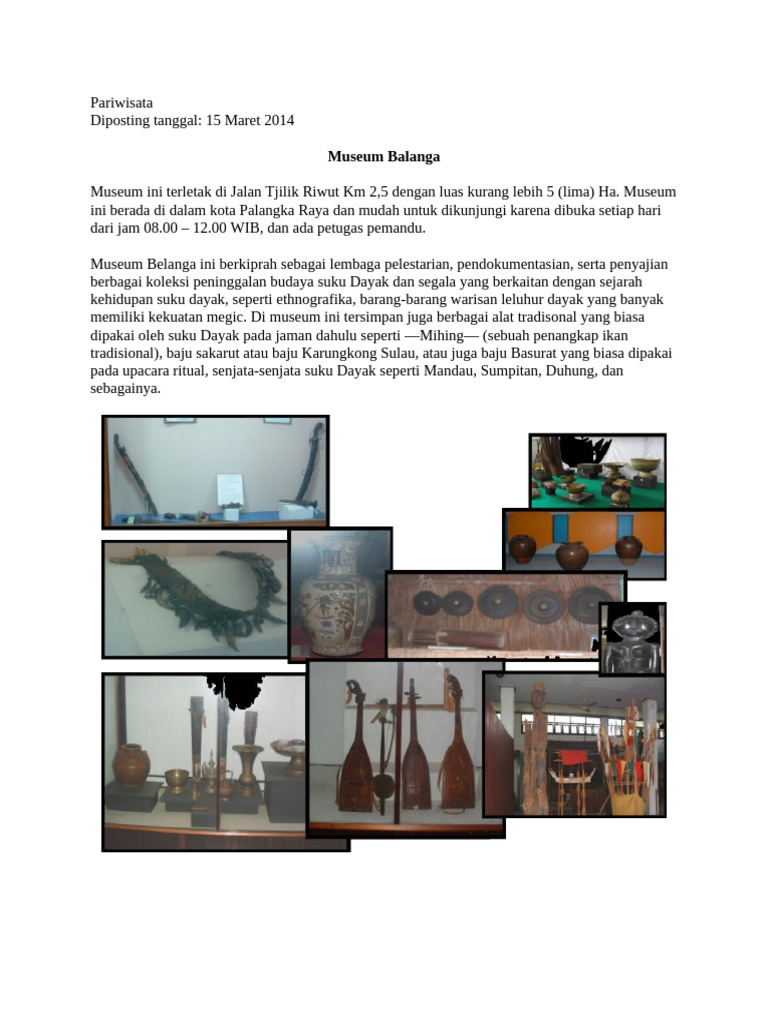 Potensi Wisata Kalteng | PDF