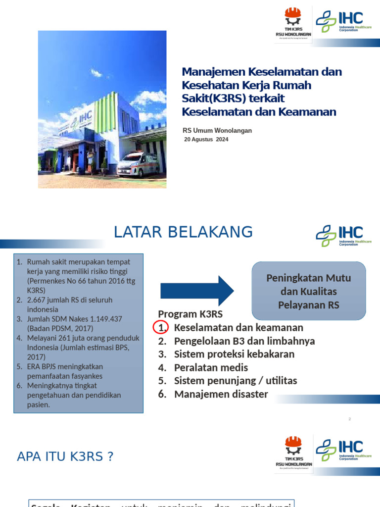 Materi K3RS Keselamatan Dan Keamanan | PDF