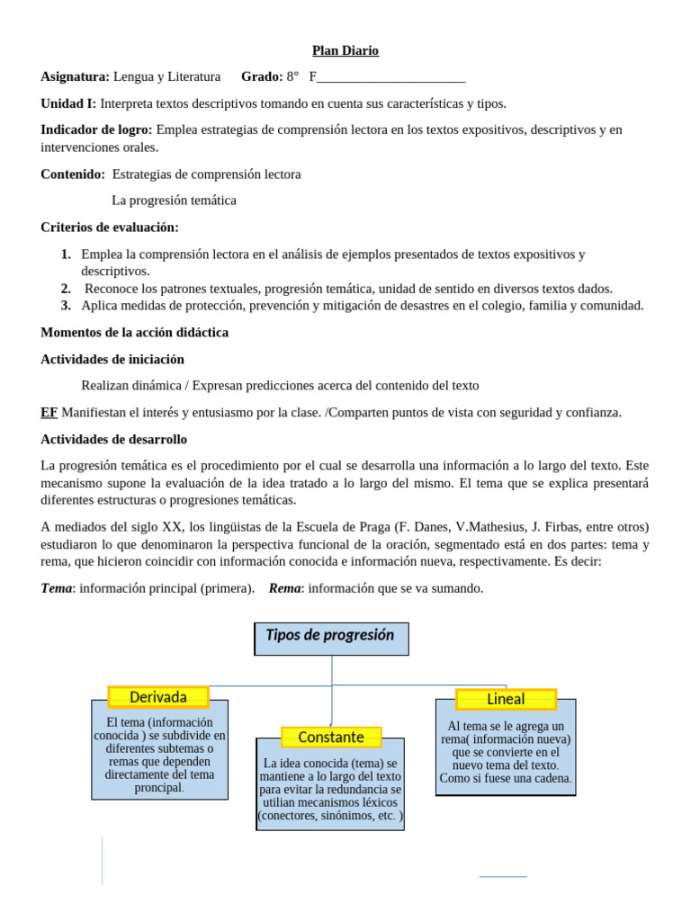 Progresion Temática | PDF